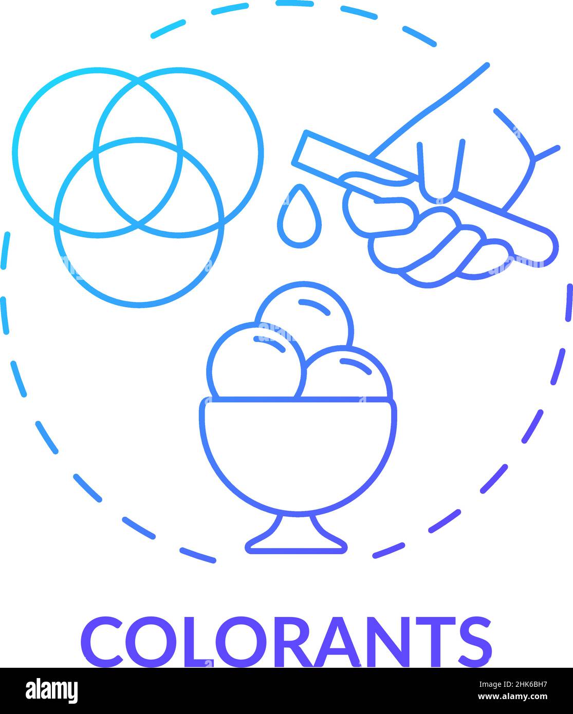 Colorants blue gradient concept icon Stock Vector Image & Art - Alamy