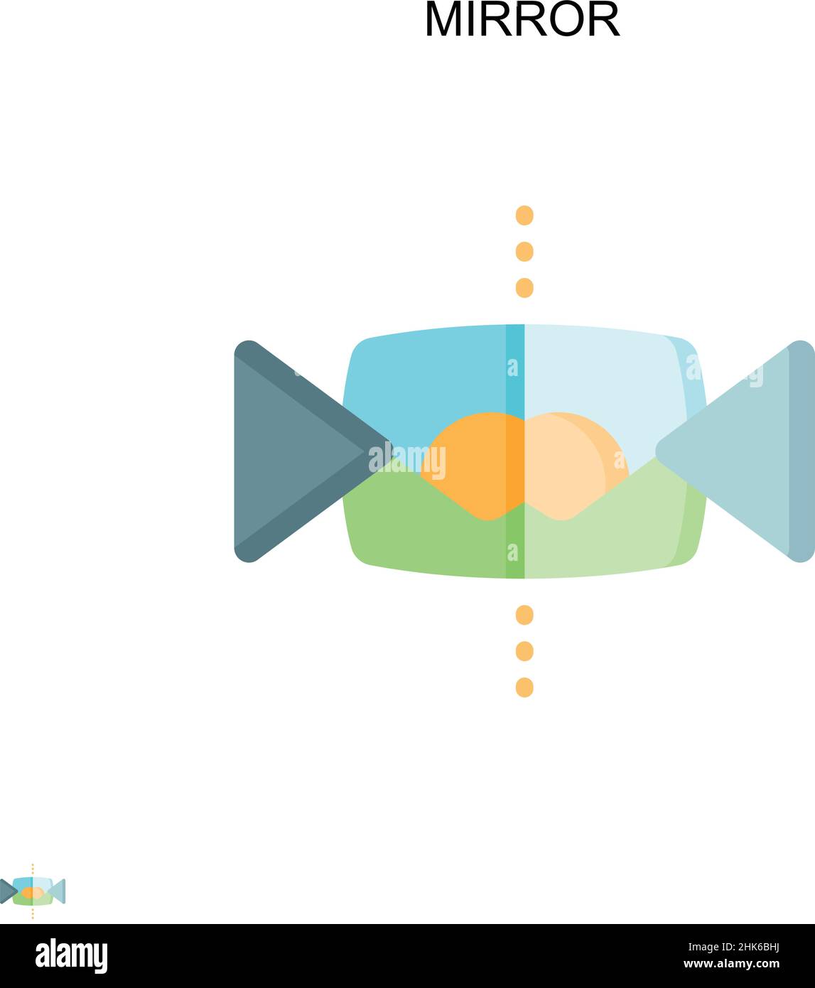 Mirror Simple vector icon. Illustration symbol design template for web ...