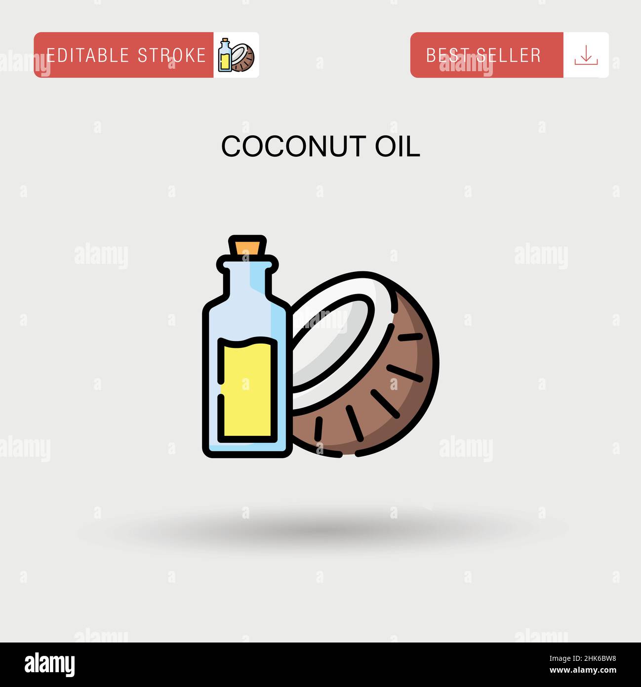 Oil coconut Stock Vector Images - Alamy