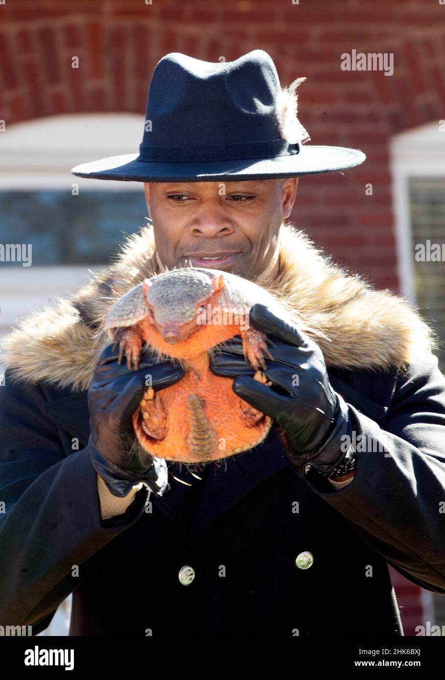 Apex, North Carolina, USA. 2nd Feb, 2022. Mayor Jacques Gilbert holds ...