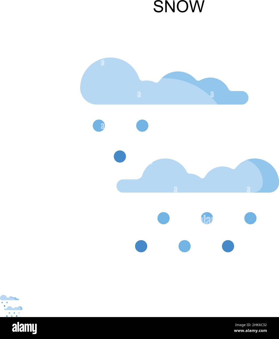 Snow Simple vector icon. Illustration symbol design template for web ...