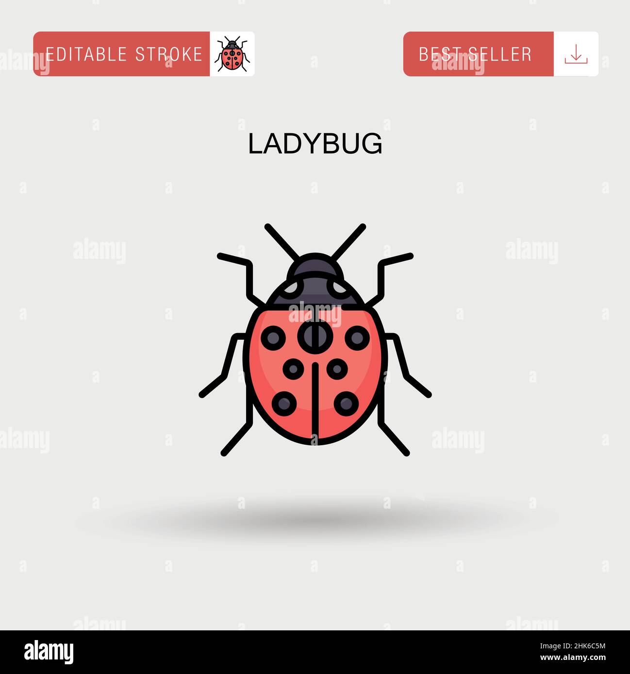 Ladybug Simple vector icon Stock Vector Image & Art - Alamy