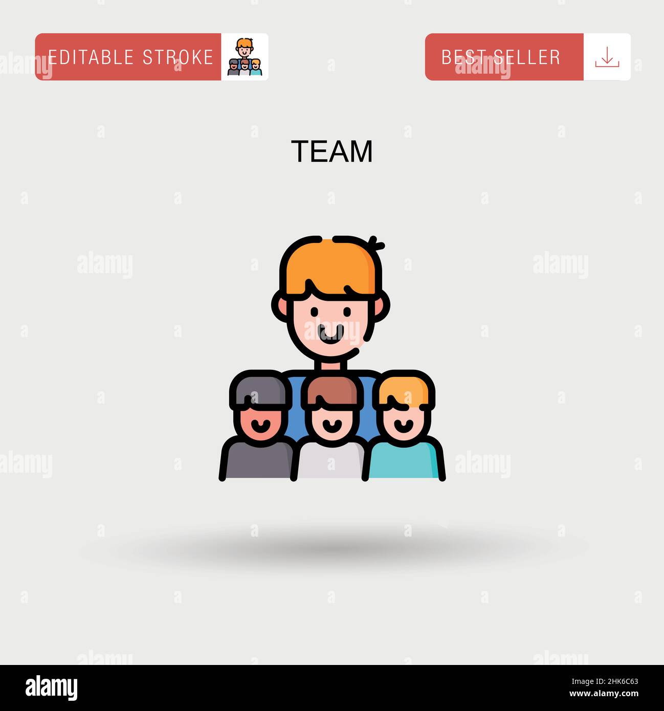 Team Simple vector icon Stock Vector Image & Art - Alamy
