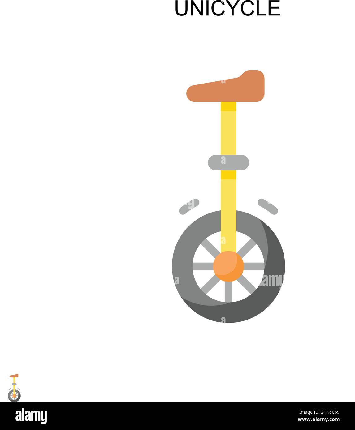 Unicycle Simple vector icon. Illustration symbol design template for ...