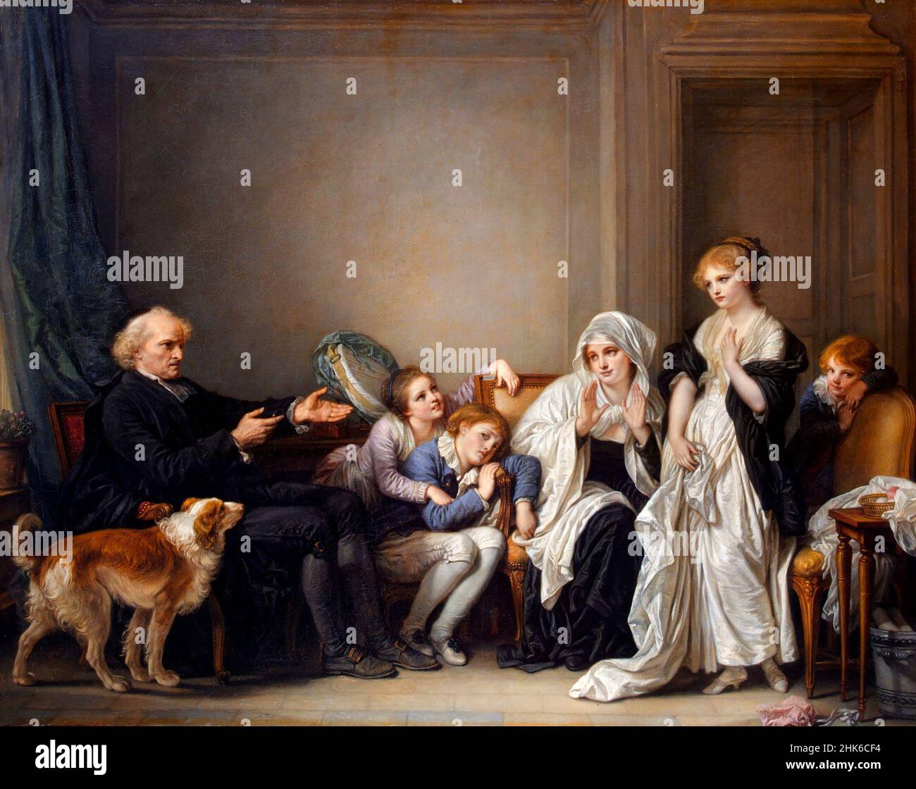 Widow and Her Priest by the French artist, Jean-Baptiste Greuze (1725 ...
