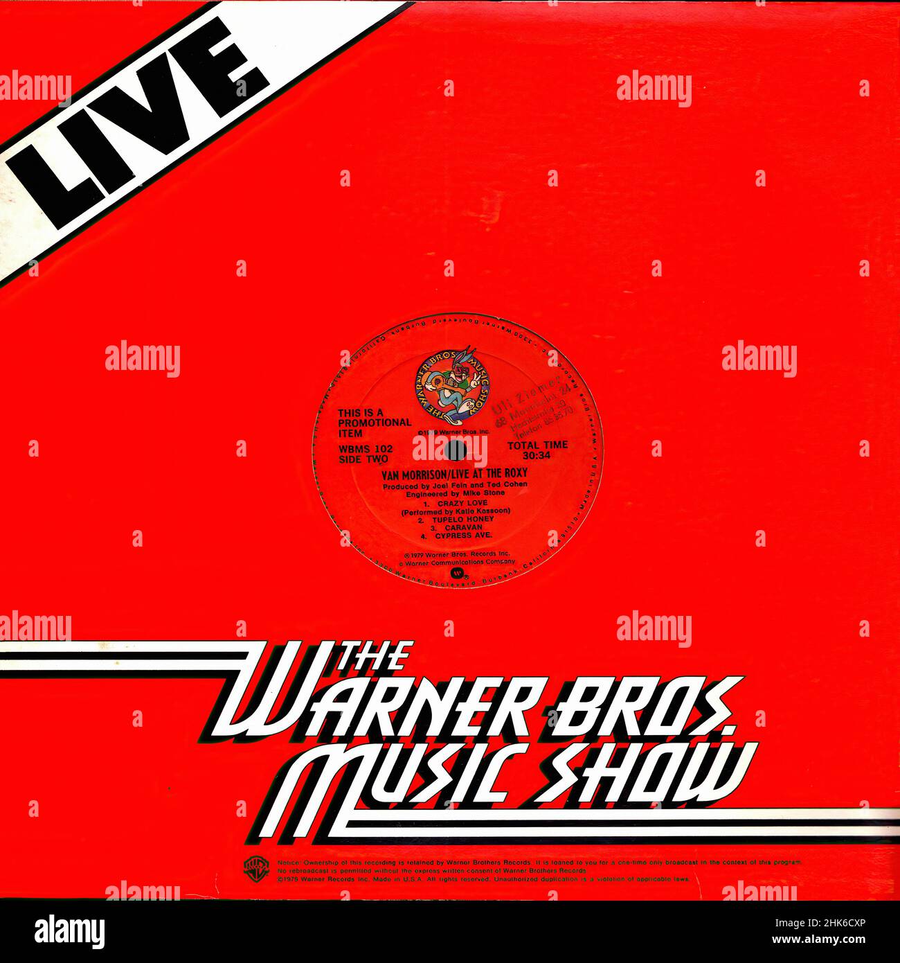 Vintage vinyl record cover - Morrison, Van - The Warner Bros Music Show ...