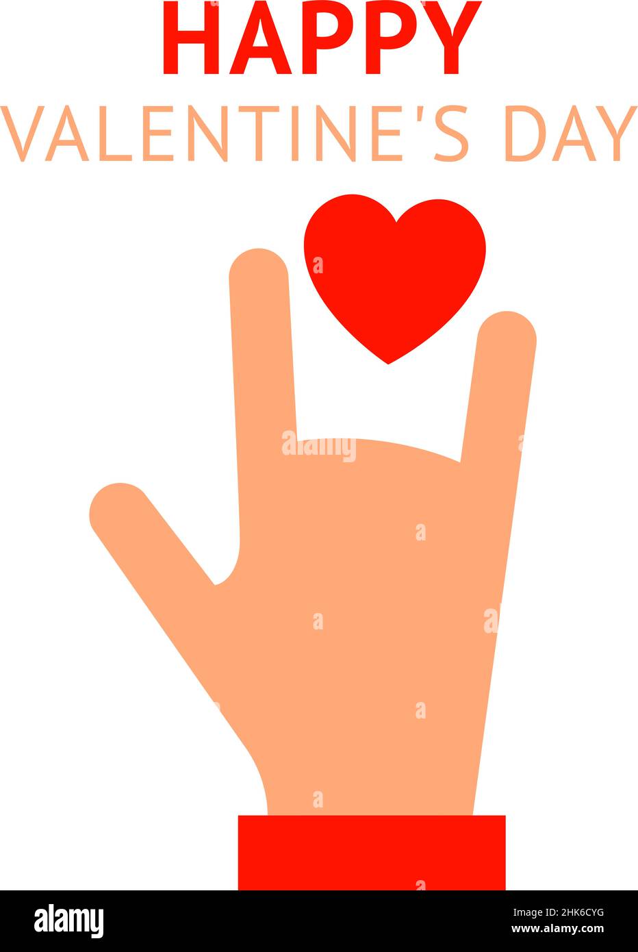 hand gesture of rock rock sign with heart Stock Vector Image & Art - Alamy