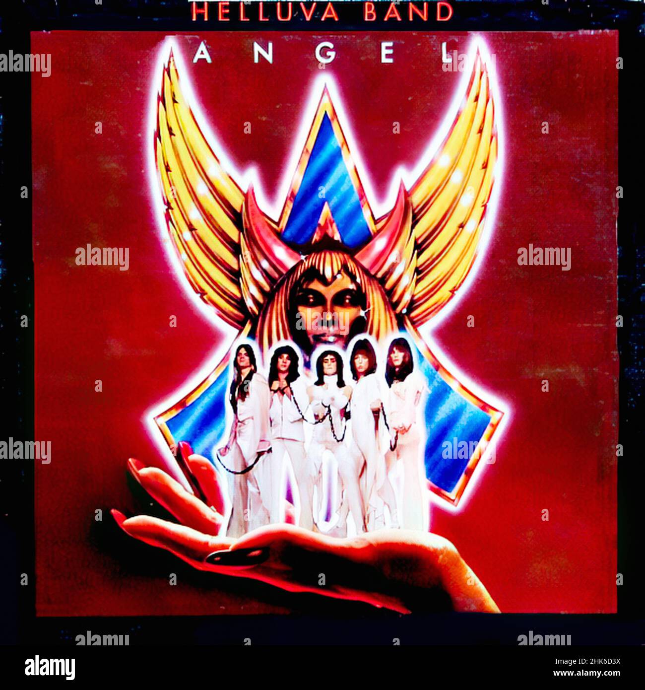 Vintage vinyl record cover - Angel - Helluva Band - UK - 1976 Stock ...