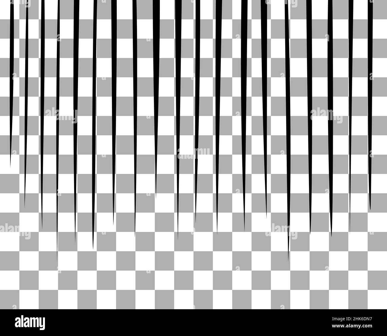 Sketch manga effects on transparent background. Black vertical lines ...