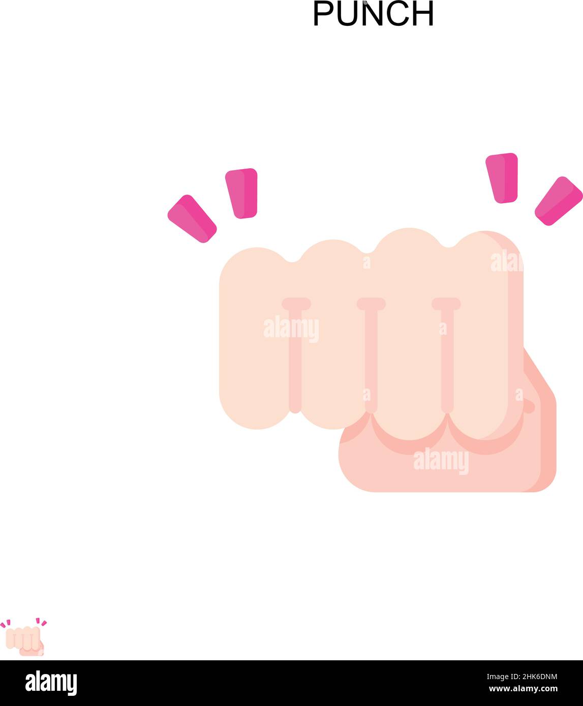 Punch Simple vector icon. Illustration symbol design template for web ...