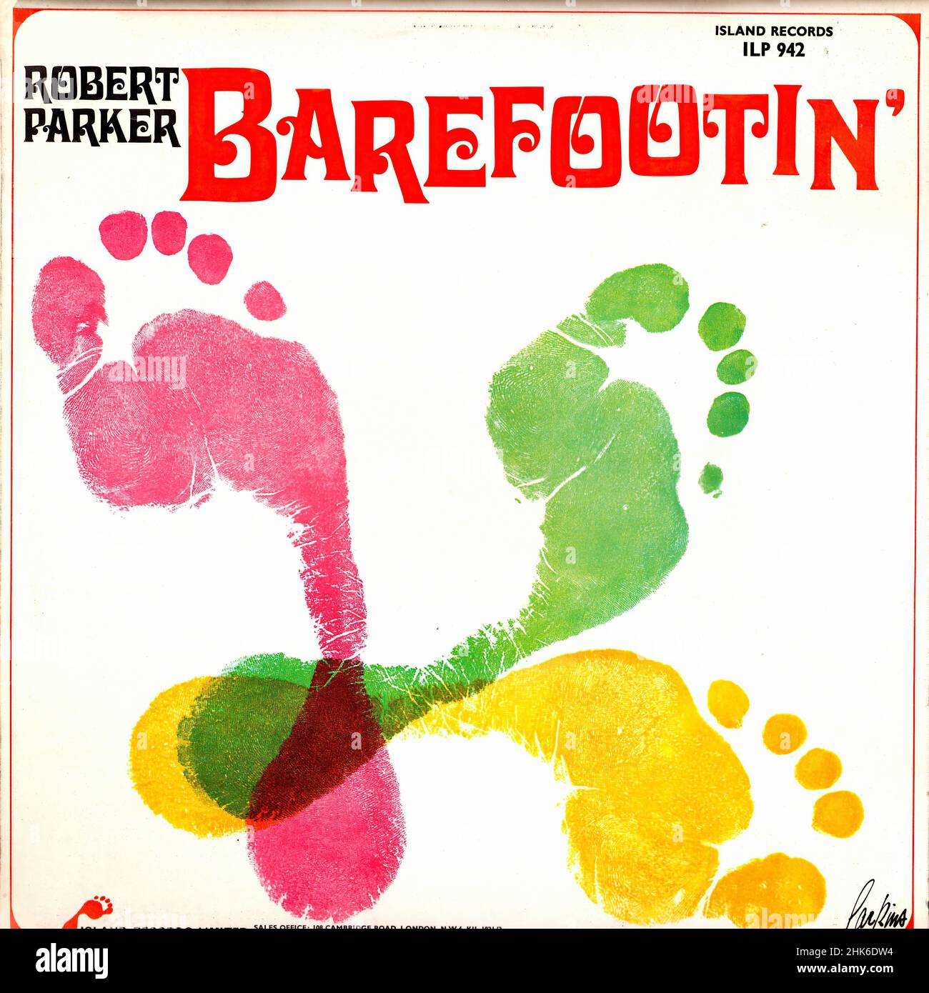 Vintage vinyl record cover - SUE - Parker, Robert - Barefootin' - UK ...