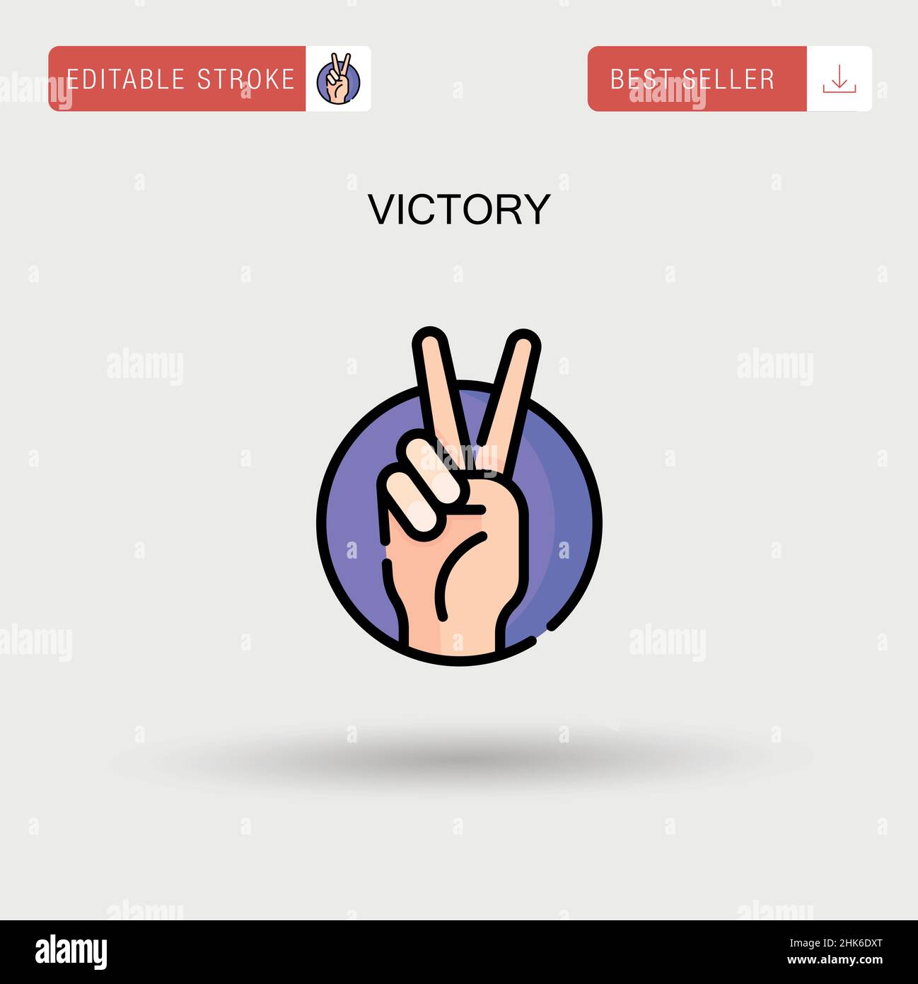 Victory Simple vector icon Stock Vector Image & Art - Alamy