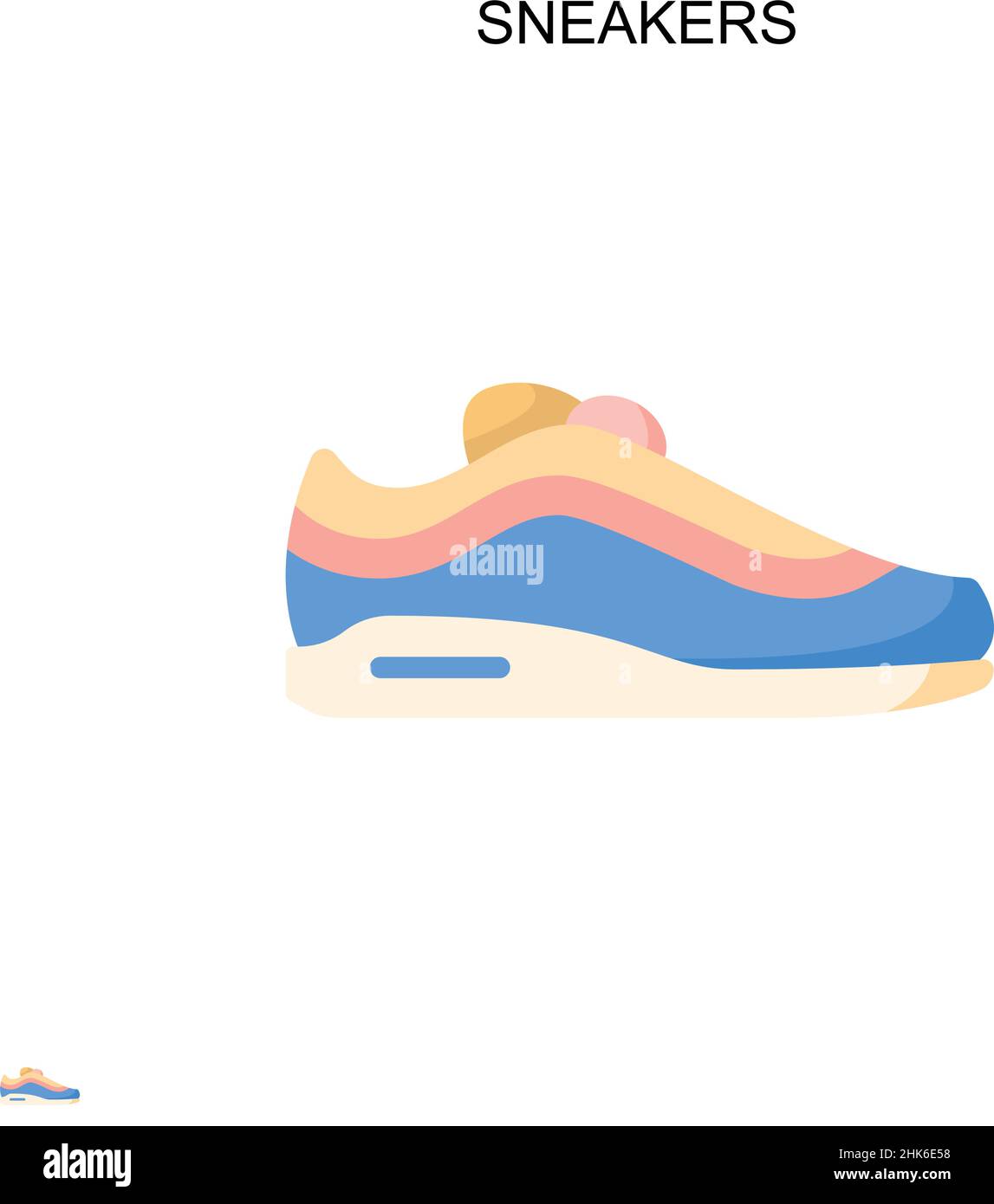 Sneakers Simple vector icon. Illustration symbol design template for ...