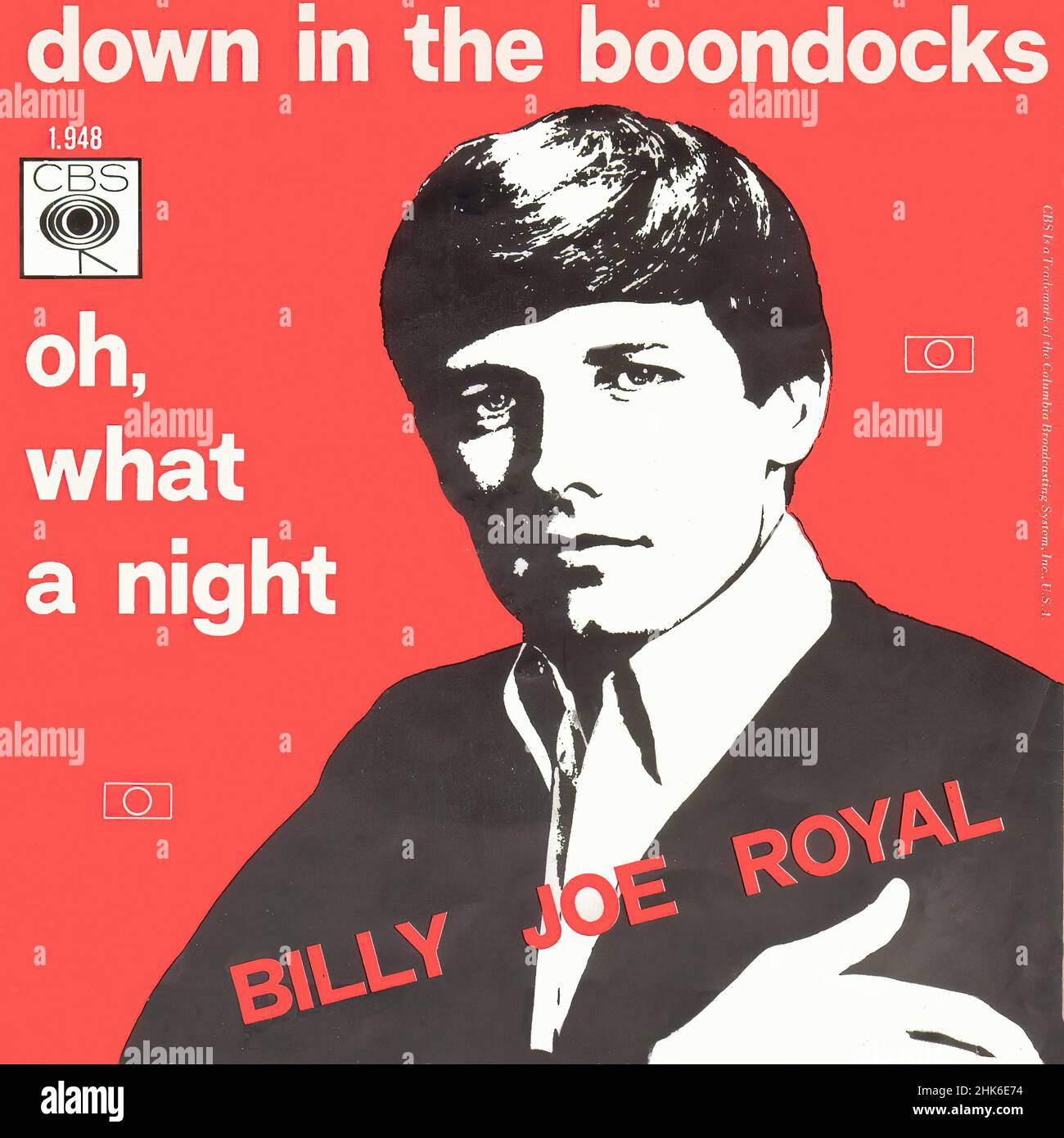Vintage vinyl record cover - Royal, Billy Joe - Down In The Boondocks ...