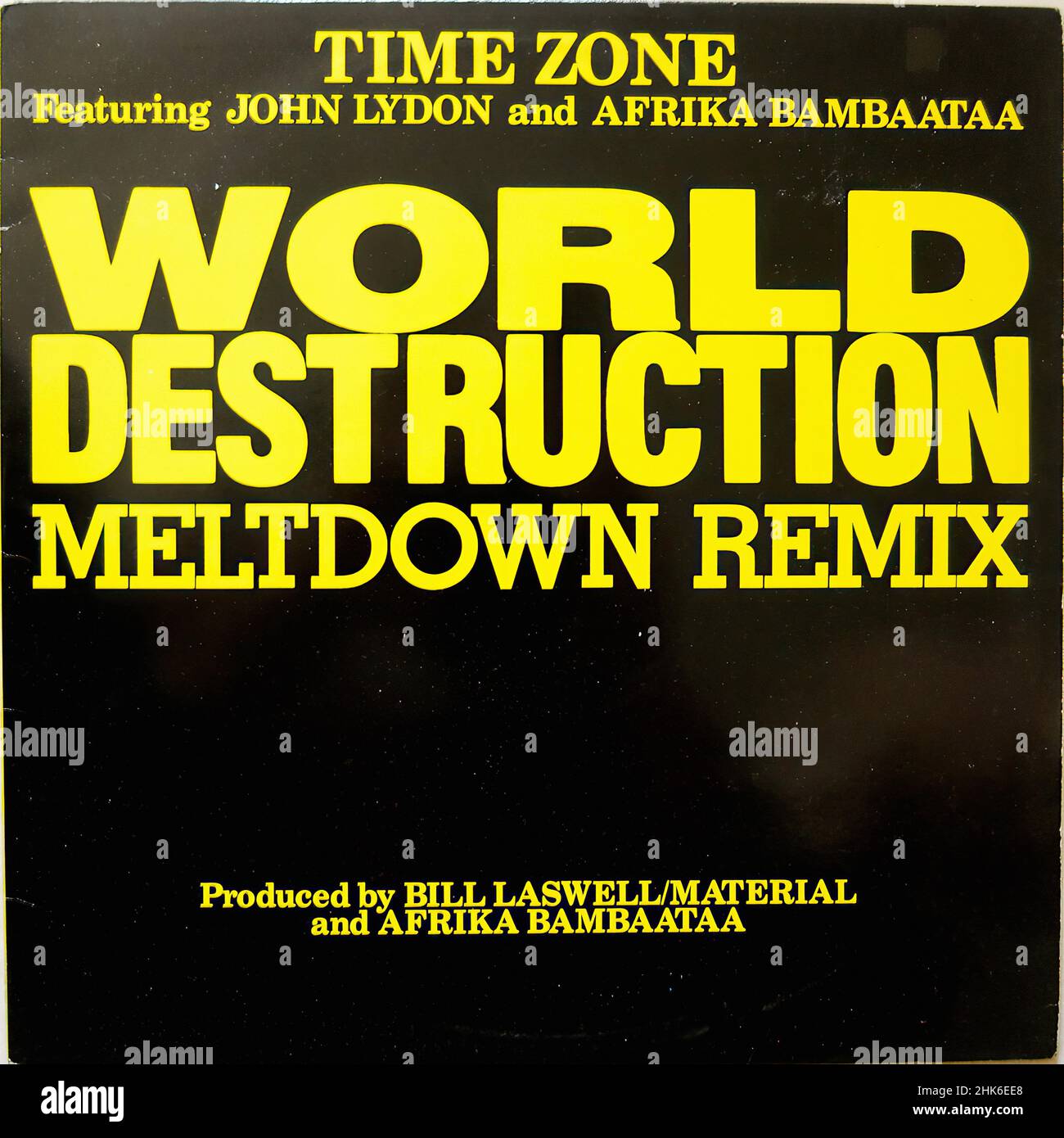 Vintage vinyl record cover - Time Zone - World Destruction Meltdown ...