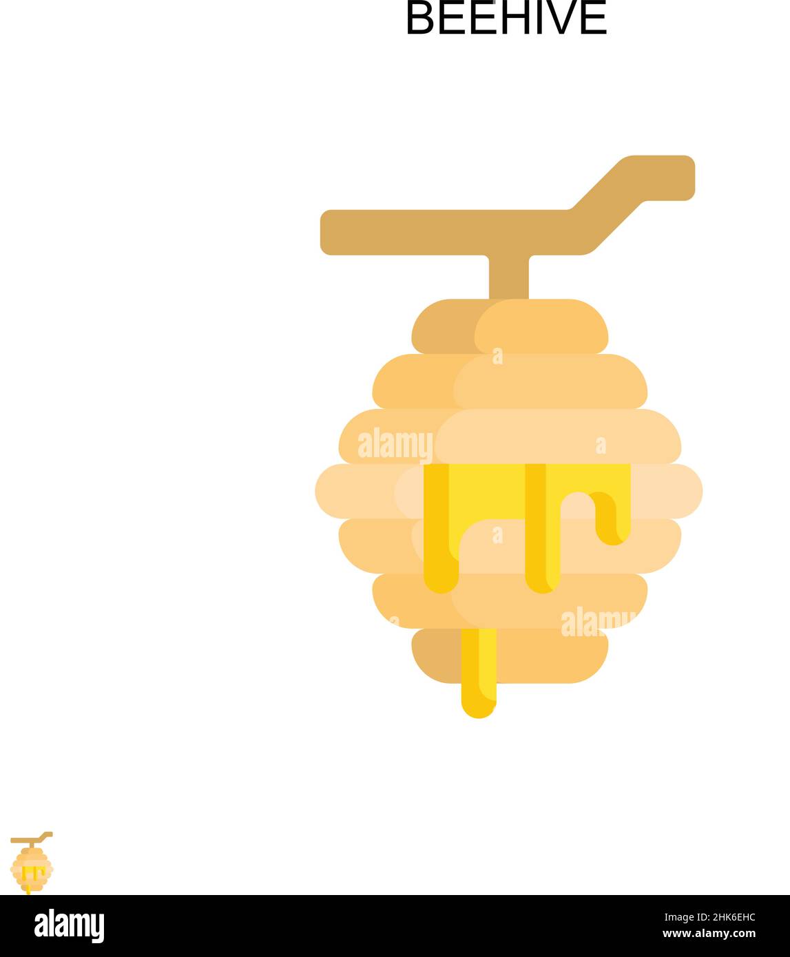 Beehive Simple vector icon. Illustration symbol design template for web ...