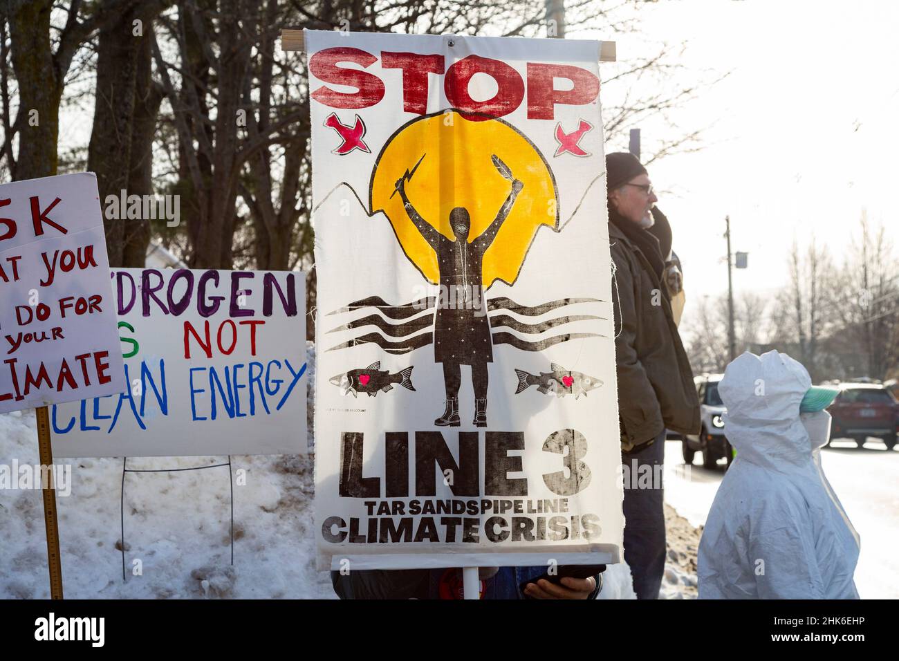 Feb. 2, 2022. Danvers, MA. Climate activists from 350 Mass and other ...