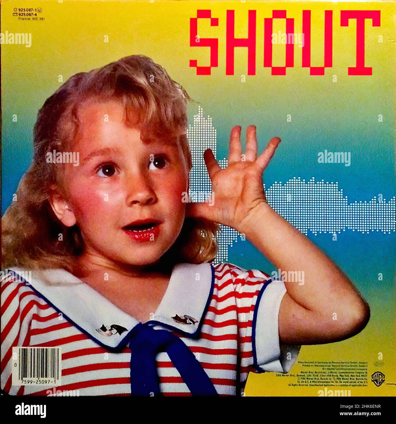 Vintage vinyl record cover - Devo - Shout - D - 1984-- c Stock Photo - Alamy