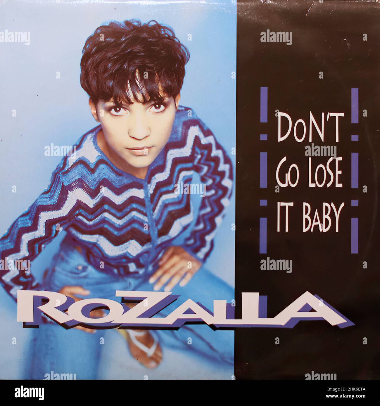 Vintage vinyl record cover - Rozalla Stock Photo - Alamy