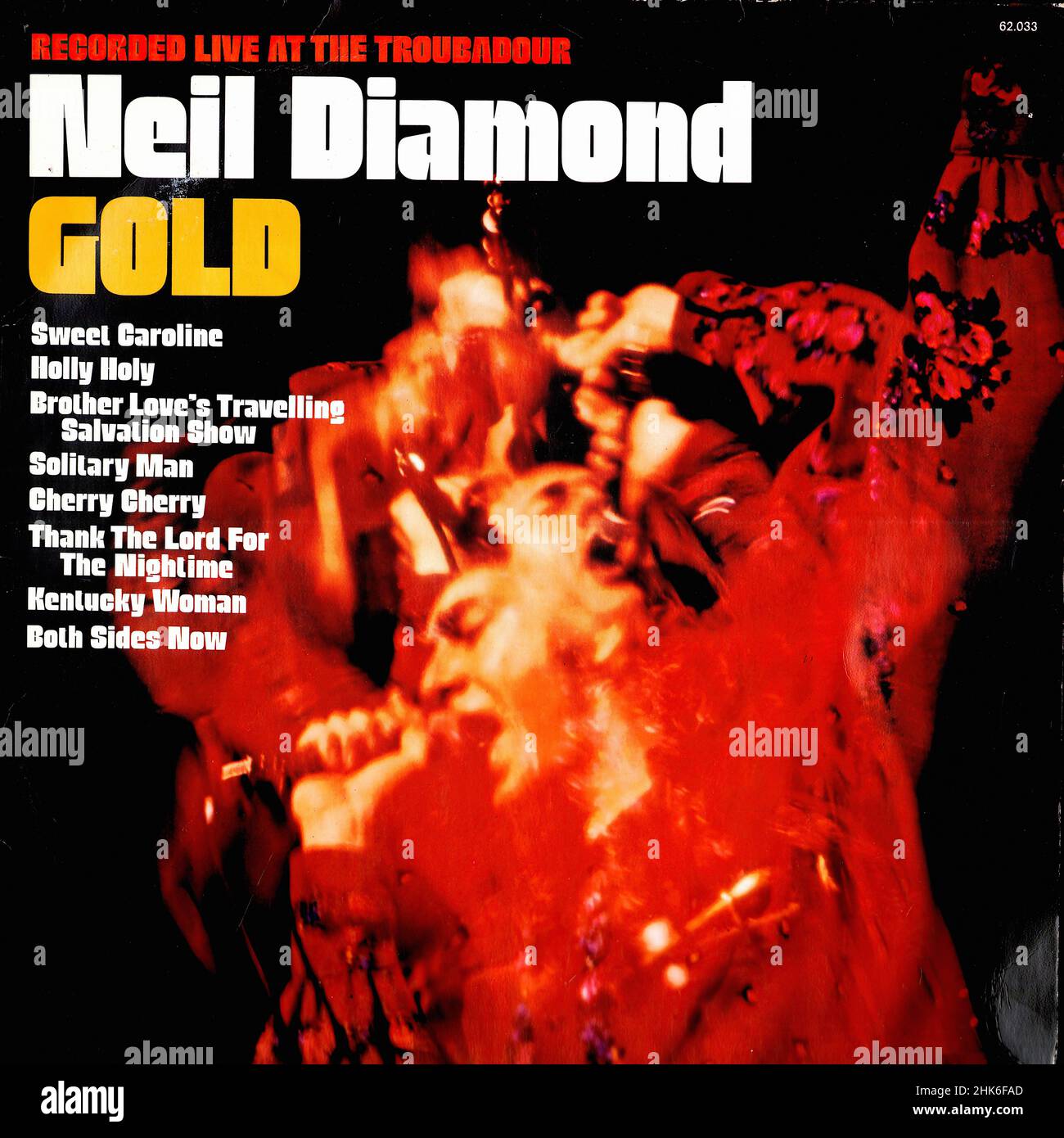 Vintage vinyl record cover - Diamond, Neil - Gold - Live - D - 1973 ...