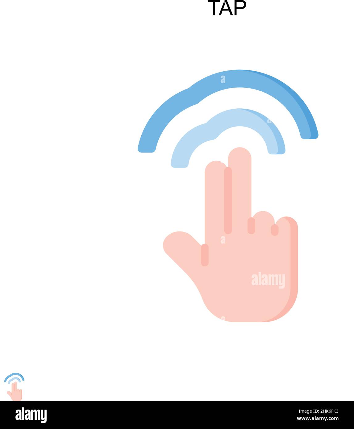 Tap Simple vector icon. Illustration symbol design template for web ...