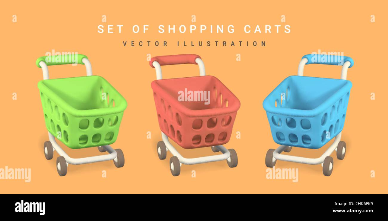 Plastic shopping carts Stock Vector Images - Alamy