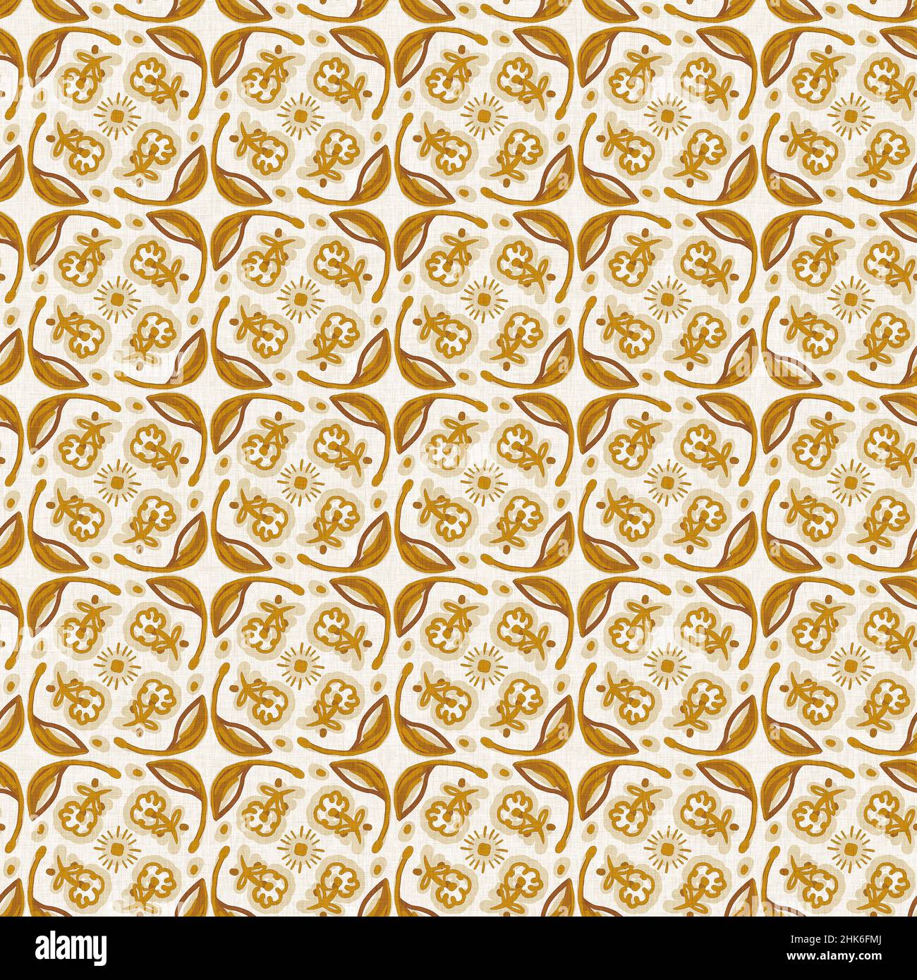 Gender neutral floral seamless raster background. Simple whimsical ...