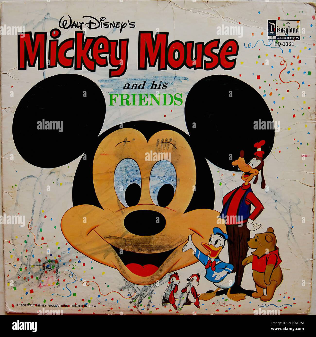 Vintage vinyl record cover - Childrens - Mickey Mouse & Friends Stock ...