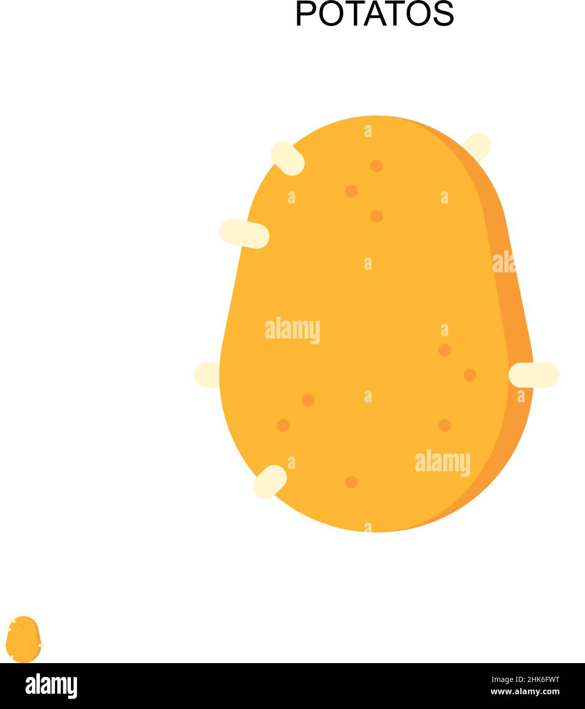 Potatos Simple vector icon. Illustration symbol design template for web ...