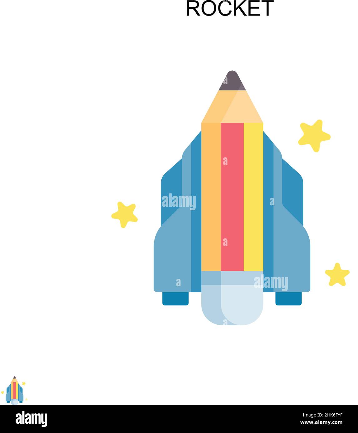 Rocket Simple vector icon. Illustration symbol design template for web ...