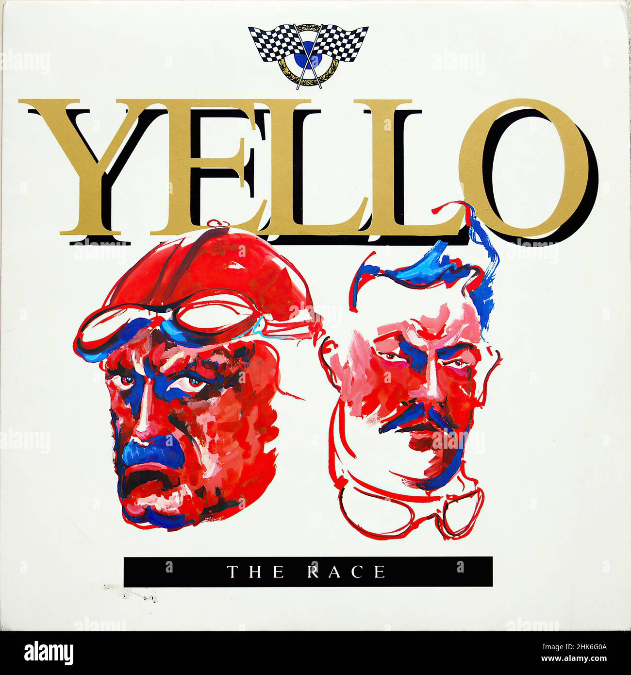 Vintage vinyl record cover - Yello - The Race (Video Mix) [1988] Stock ...