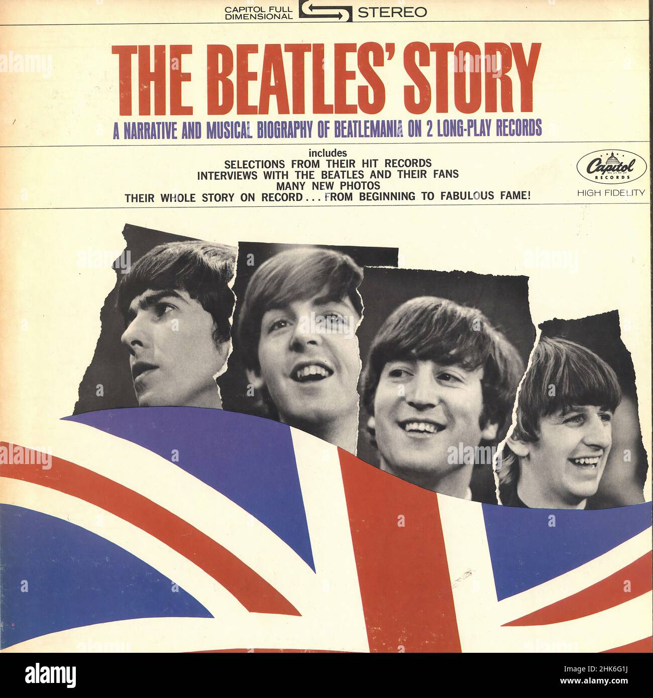 Vintage vinyl record cover - 1964 - Beatles, The - The Beatles' Story ...