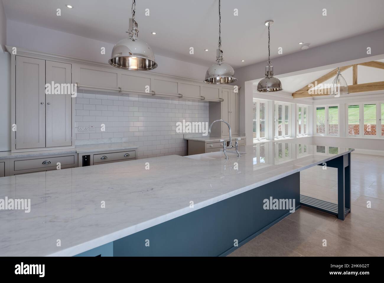 Sible Hedingham, Essex - May 10 2017: Kitchen area in period style ...