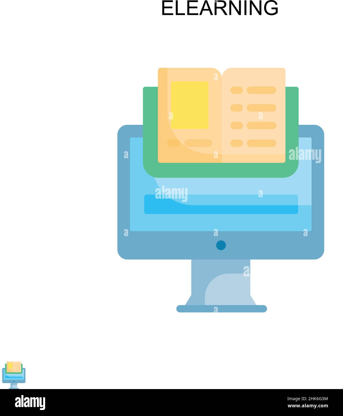 Elearning Simple vector icon. Illustration symbol design template for ...