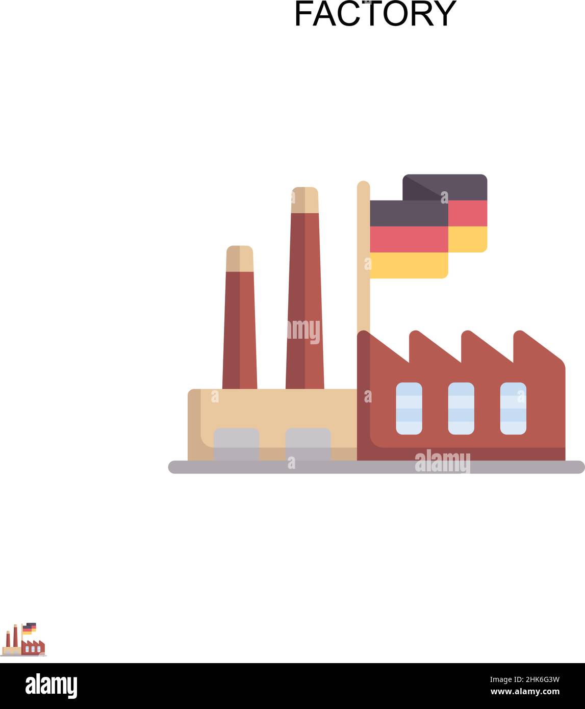 Factory Simple vector icon. Illustration symbol design template for web ...