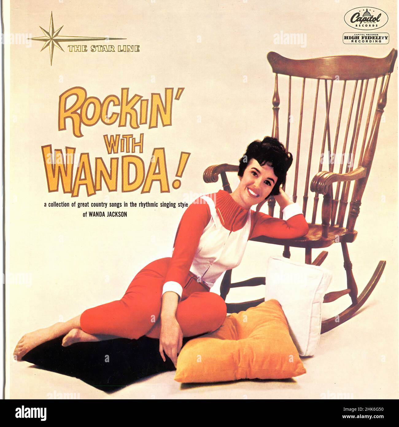 Vintage vinyl record cover - Jackson, Wanda - Rockin' With Wanda Stock ...