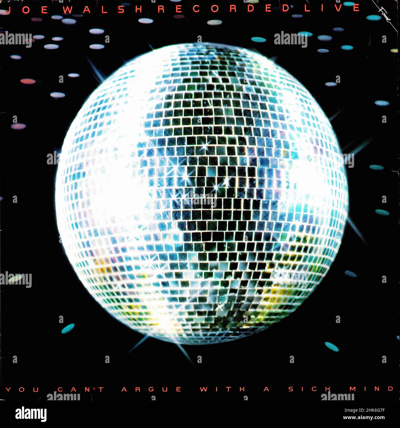 Vintage vinyl record cover - Walsh, Joe - Recorded Live - You Can't Argue With A Sick Mind - UK ...