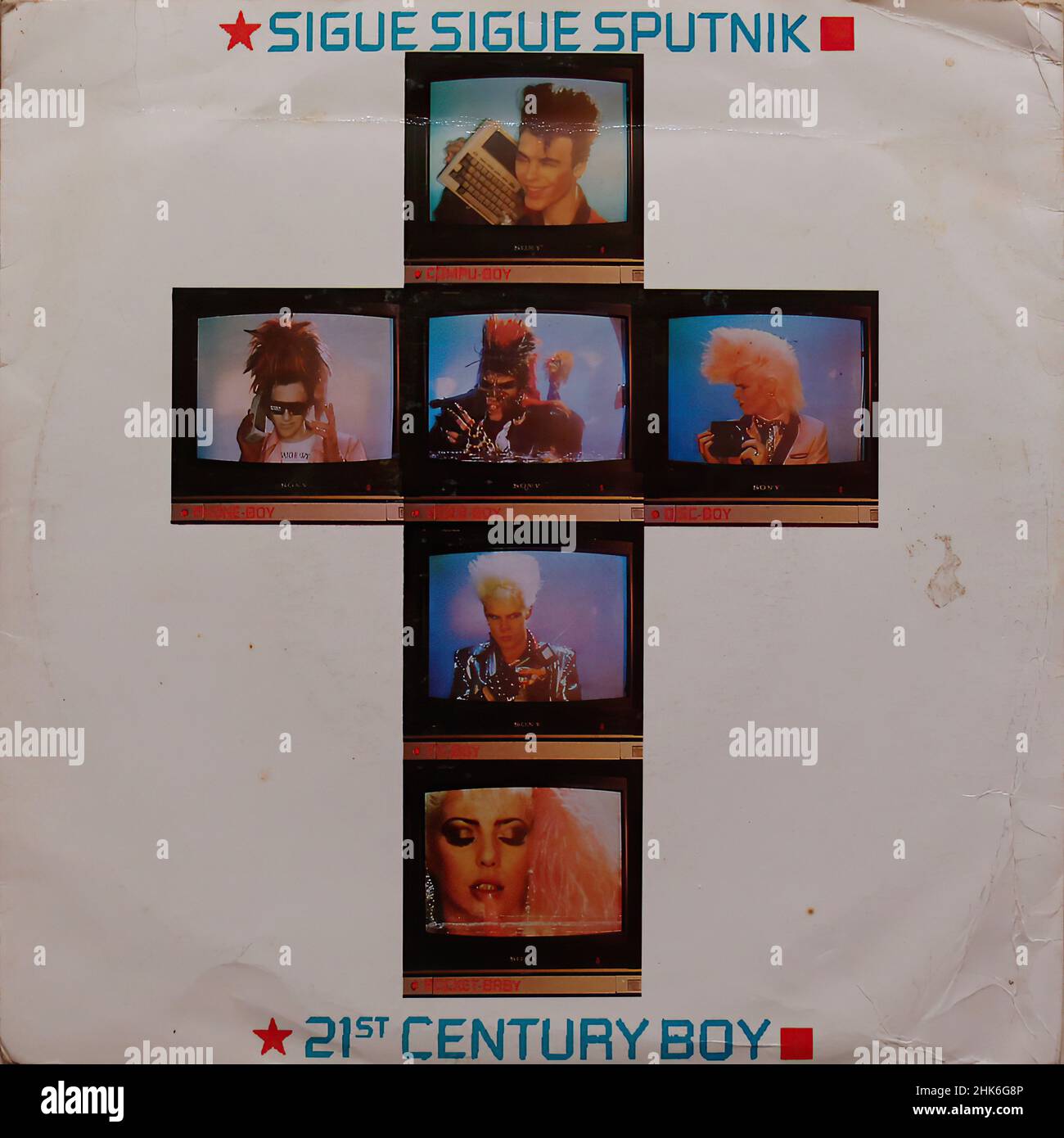 Vintage vinyl record cover - Sigue Sigue Sputnik - 21st Century Boy ...