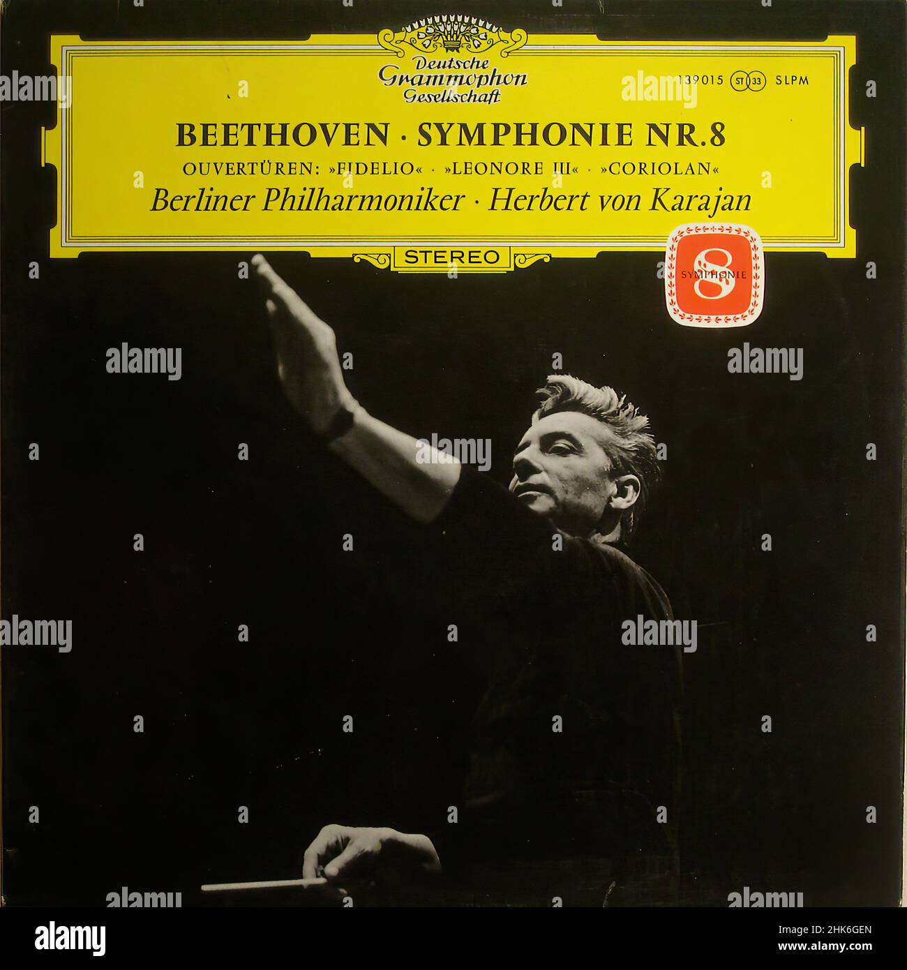 Vintage vinyl record cover - Classical - Beethoven Symphony No. 8 Stock ...