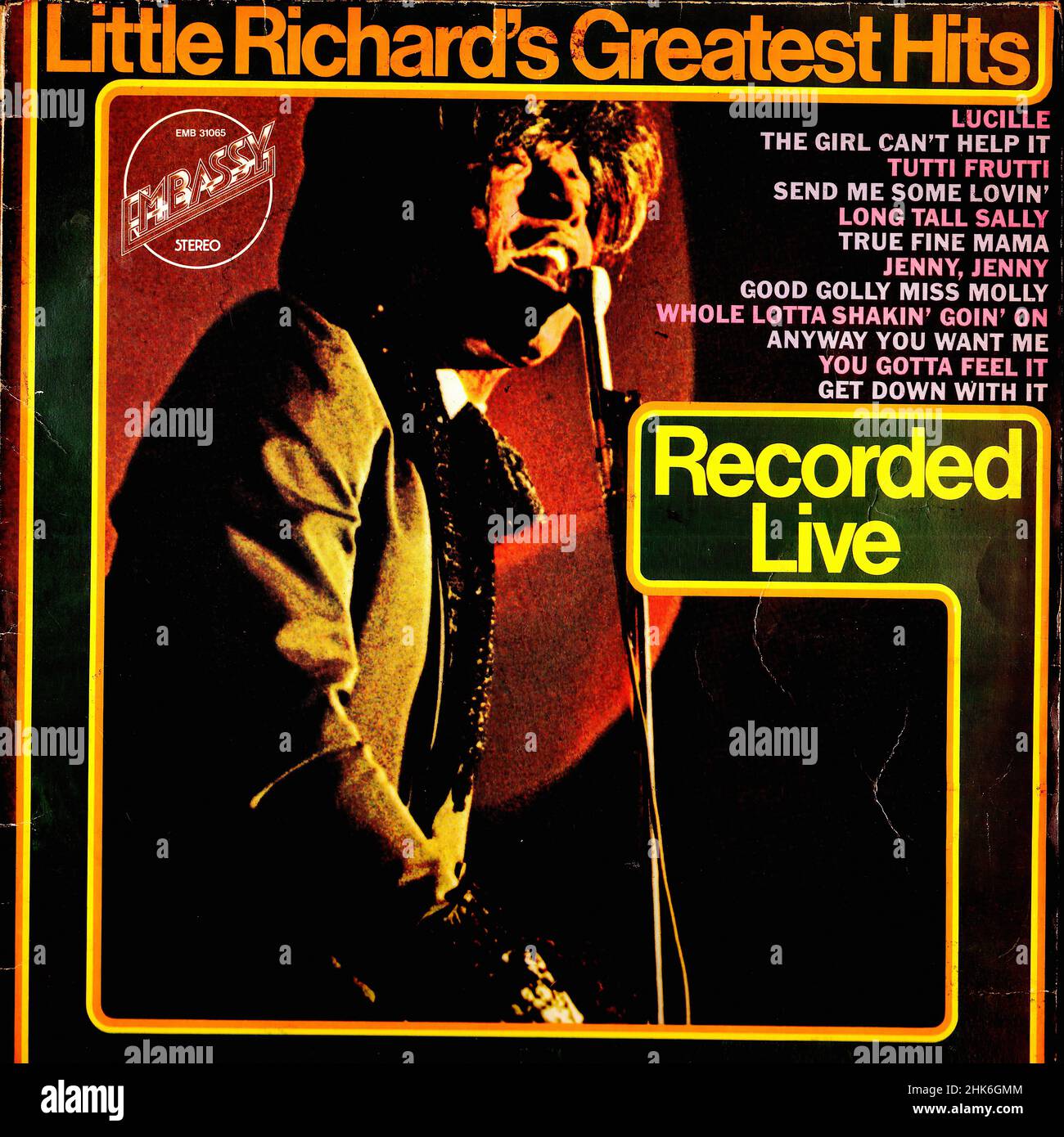 Vintage vinyl record cover - Little Richard - Greatest Hits Recorded ...