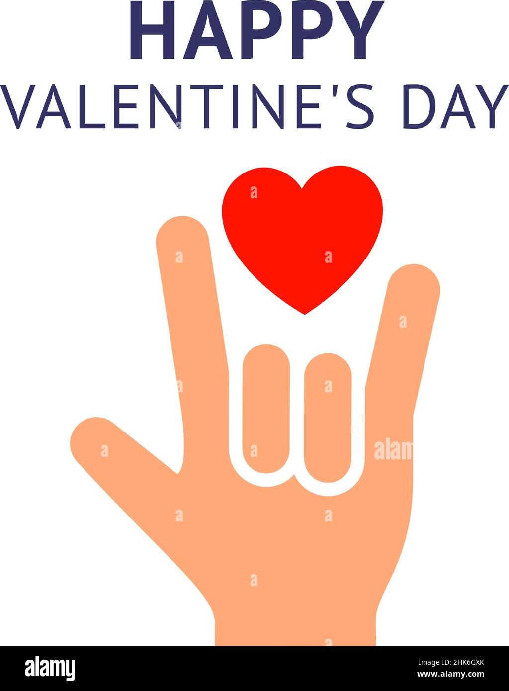 hand gesture of rock rock sign with heart Stock Vector Image & Art - Alamy