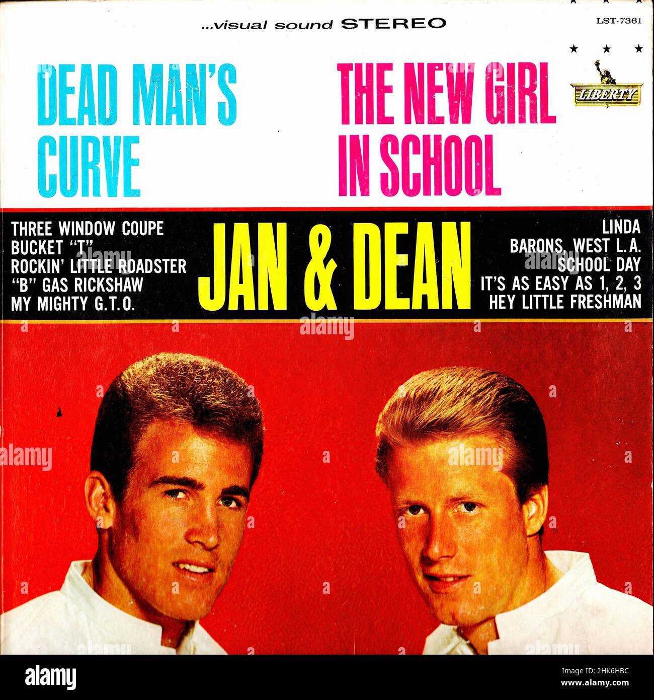 Vintage vinyl record cover - Jan & Dean - Dead Man's Curve - US - 1964 Stock Photo - Alamy