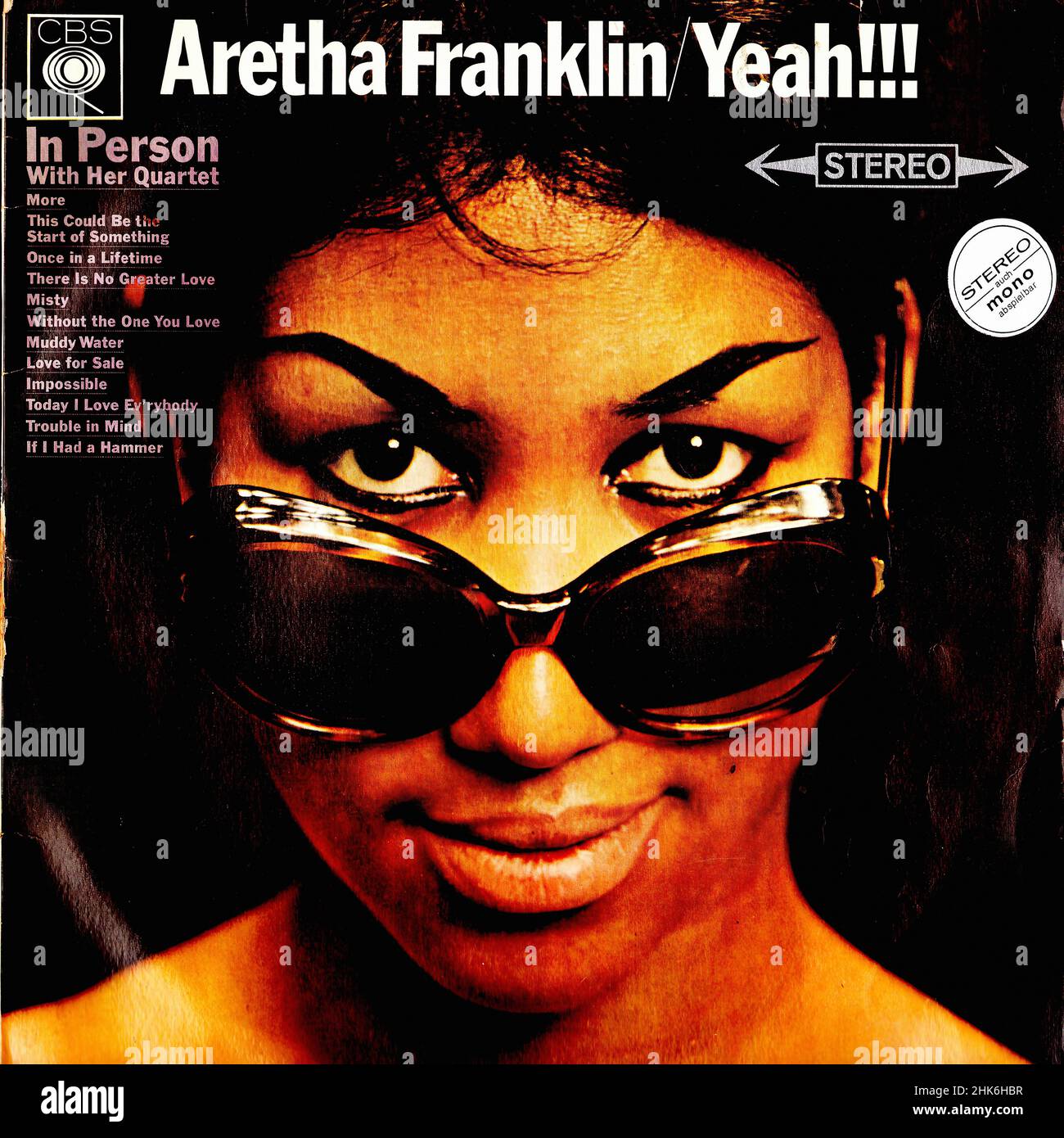 Vintage vinyl record cover - Franklin, Aretha - Yeah - In Person - UK ...
