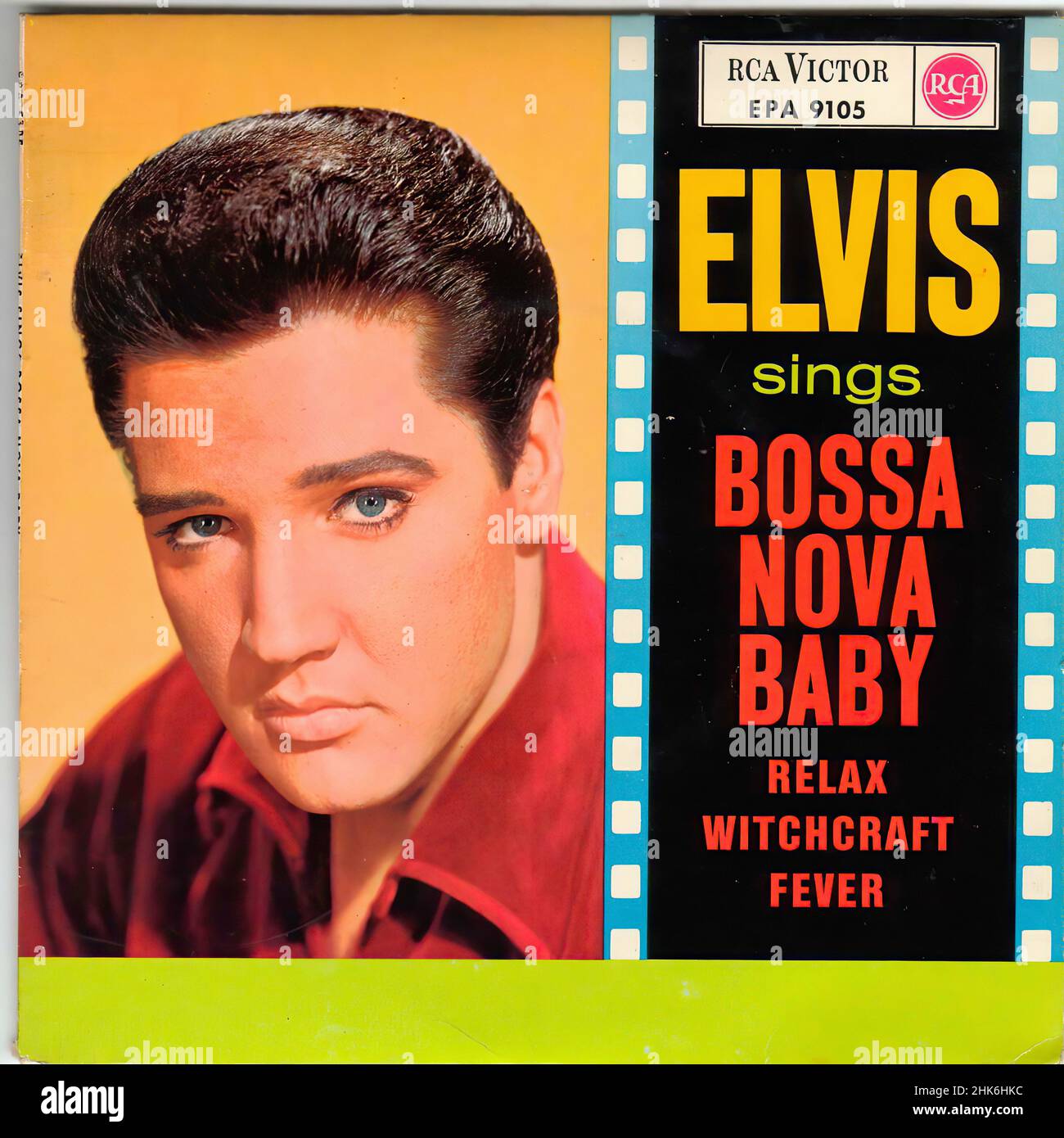 Vintage vinyl record cover - Presley,Elvis -Bossa Nova Baby-1963 Stock ...
