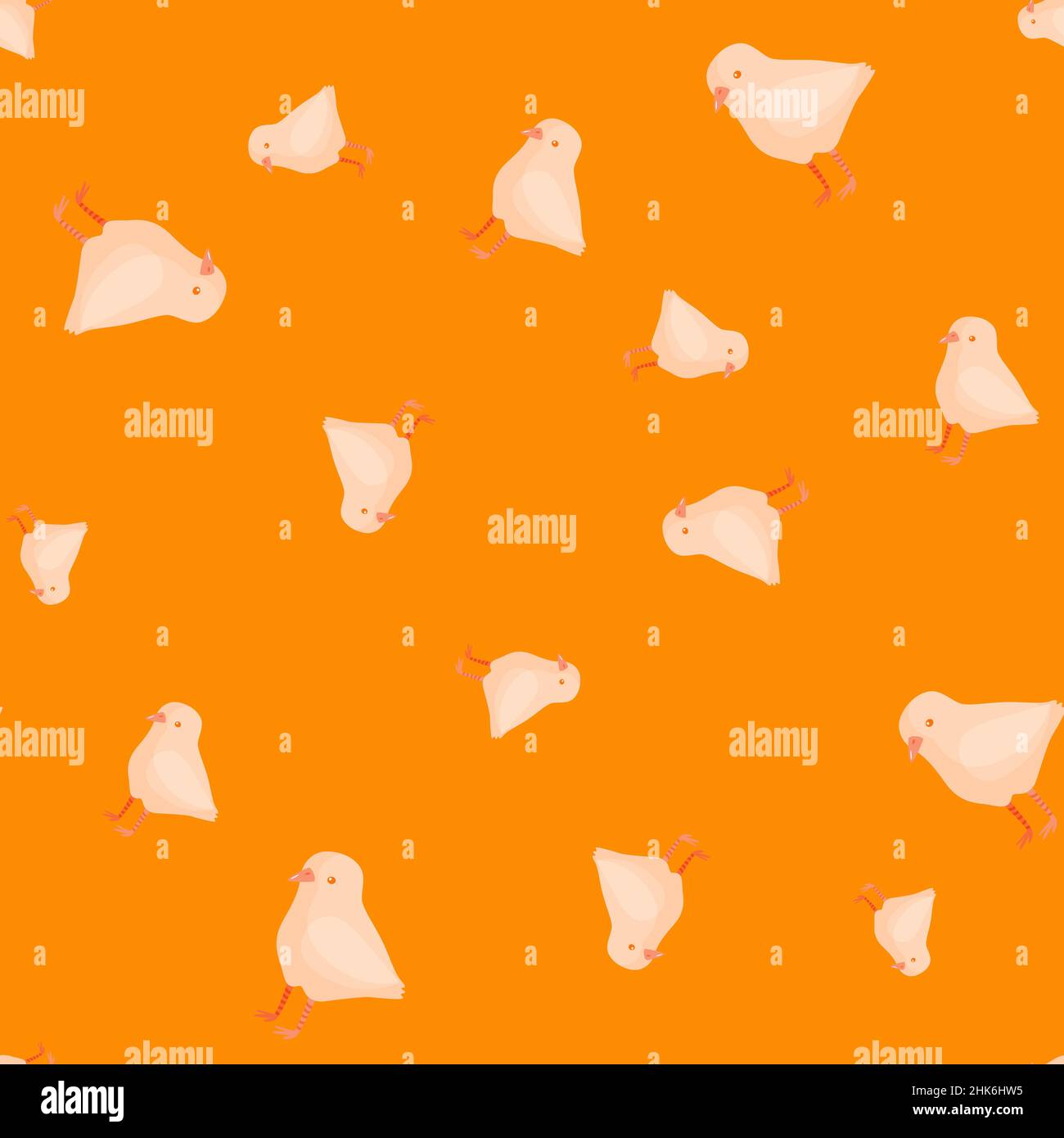 Seamless pattern of chicken. Domestic animals on colorful background ...