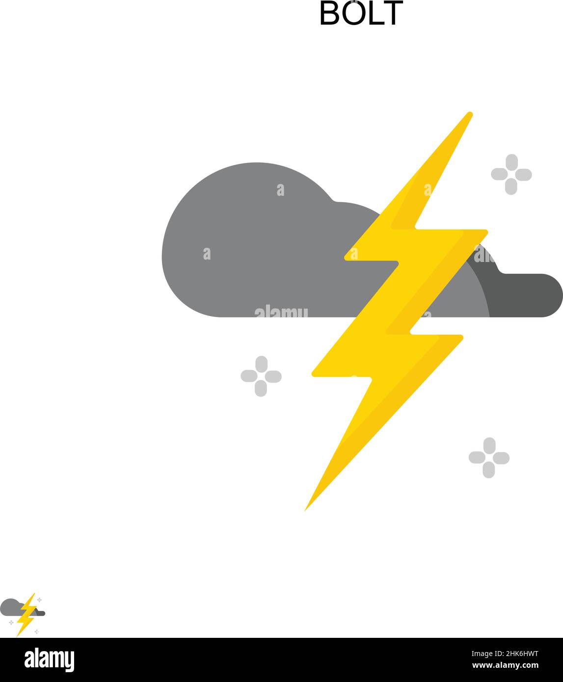 Bolt Simple vector icon. Illustration symbol design template for web ...