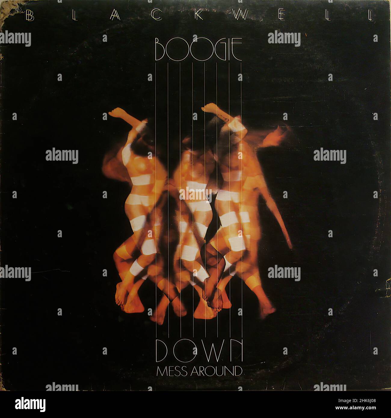 Vintage vinyl record cover - Blackwell Boogie Down Mess Around Stock Photo - Alamy