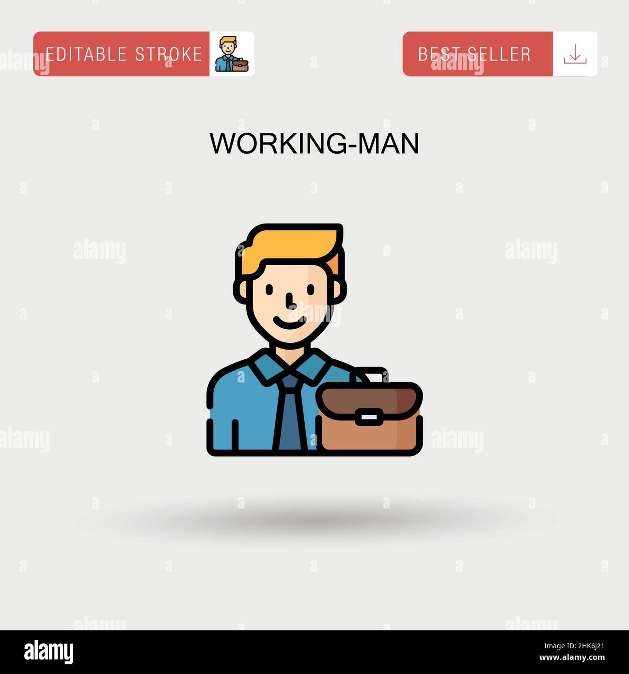 Caucasian young business man working Stock Vector Images - Alamy