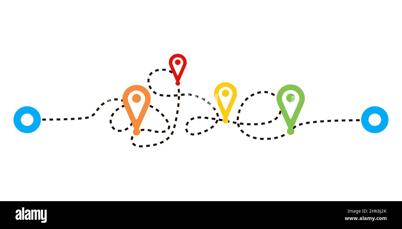 Multiple routes concept Stock Vector Images - Alamy