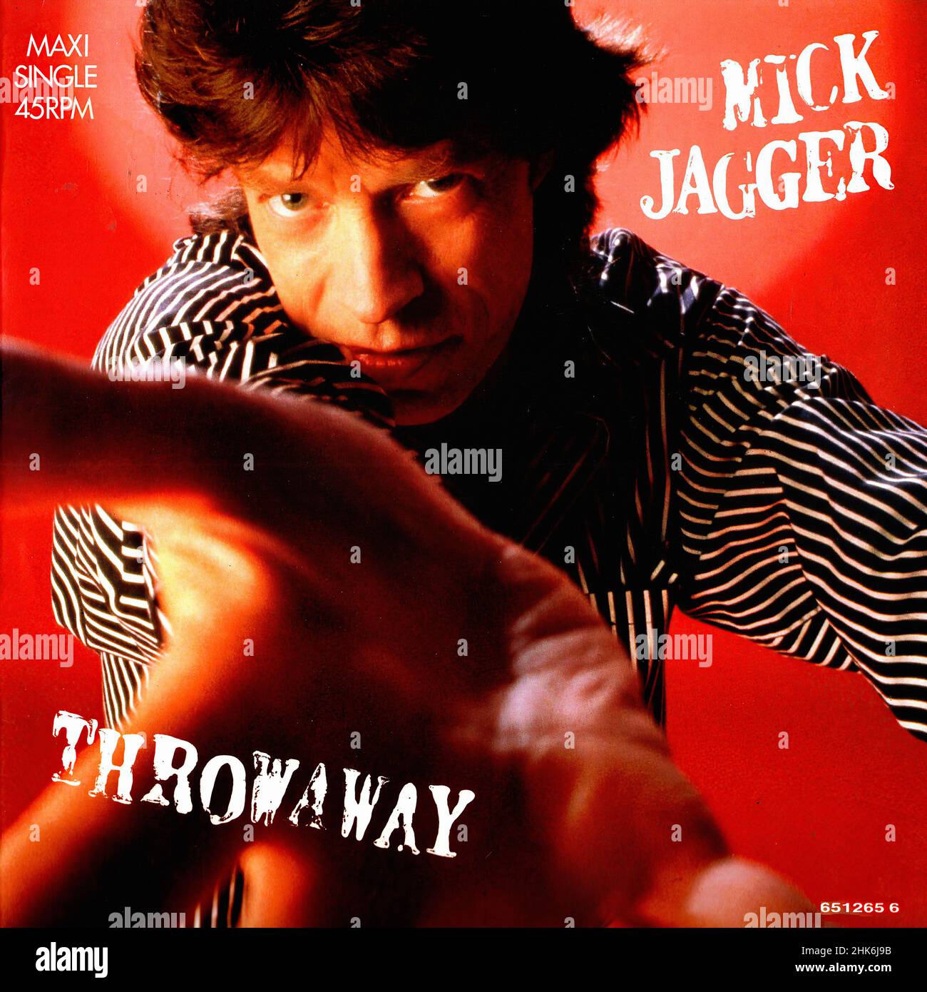 Vintage vinyl record cover - Jagger, Mick - Throwaway - NL - 1987 Stock ...